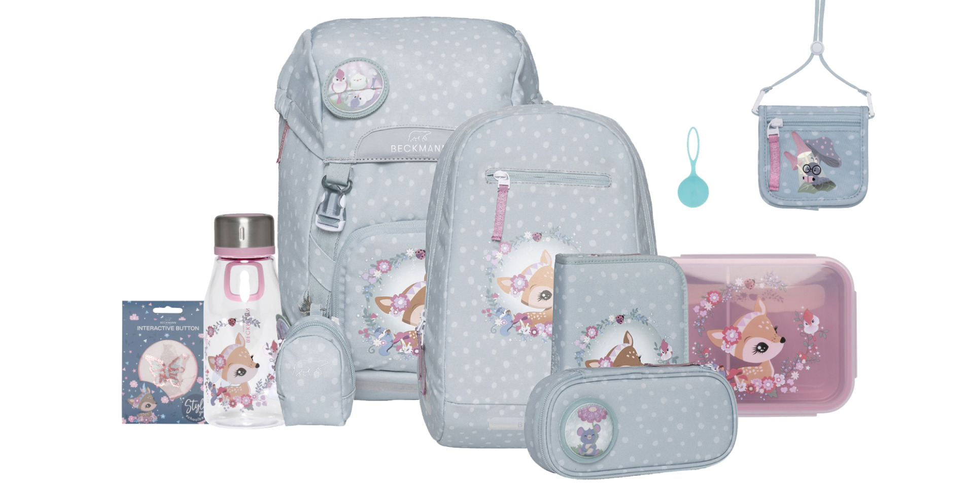 Beckmann Forest Deer - Dusty Mint Set