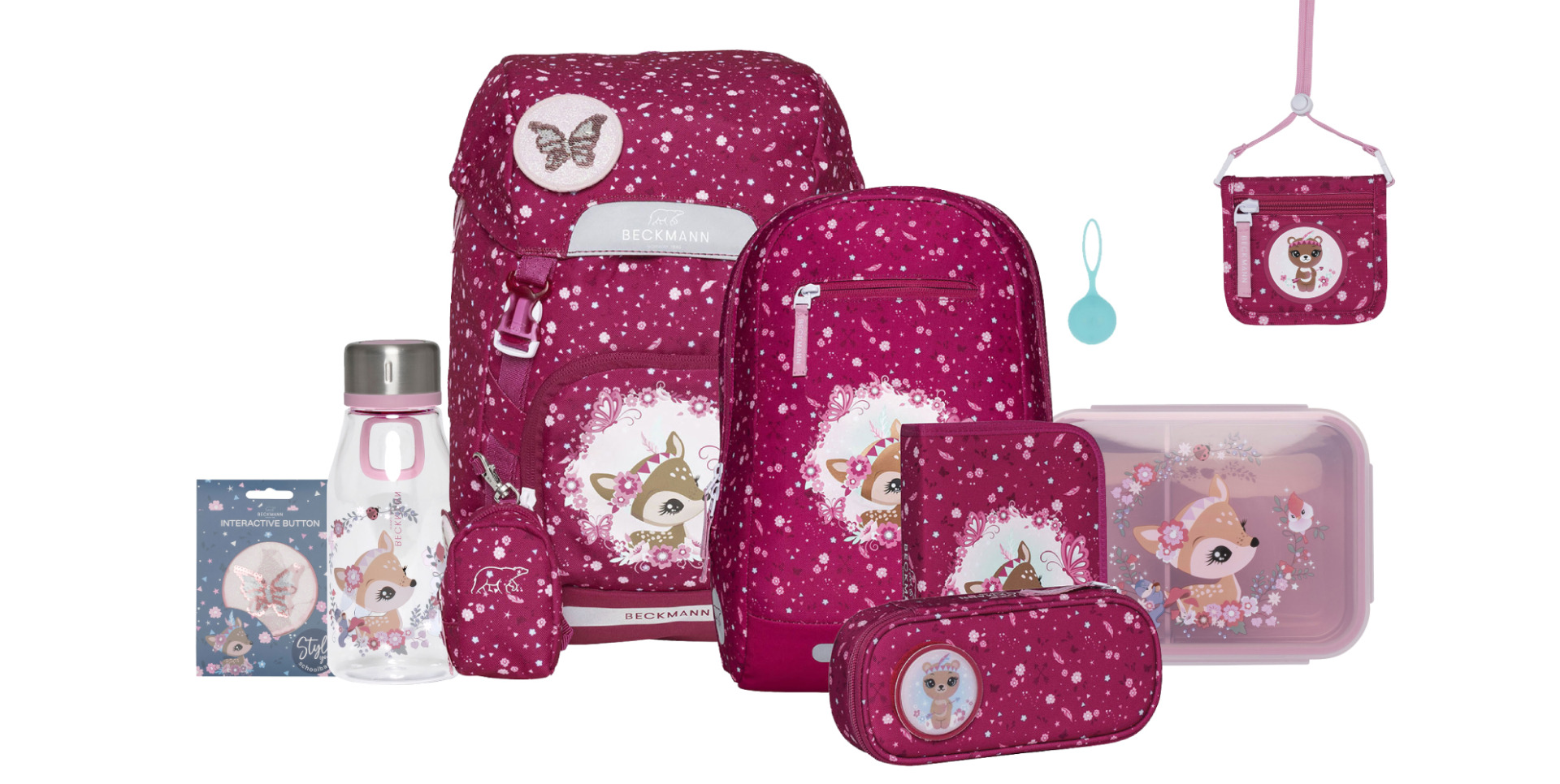 Beckmann Forest Deer - Pink Set
